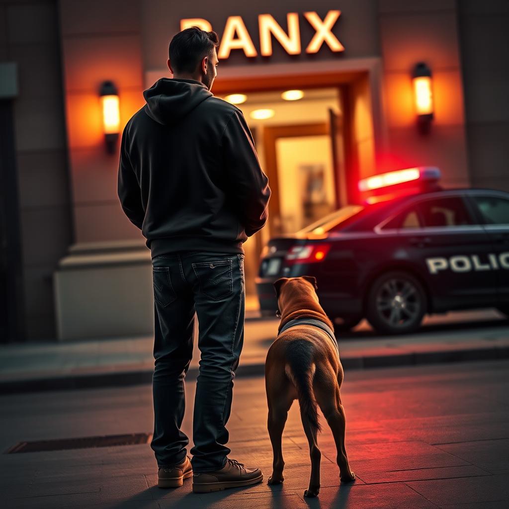 Intense Urban Heist Scene: Robbery in Progress