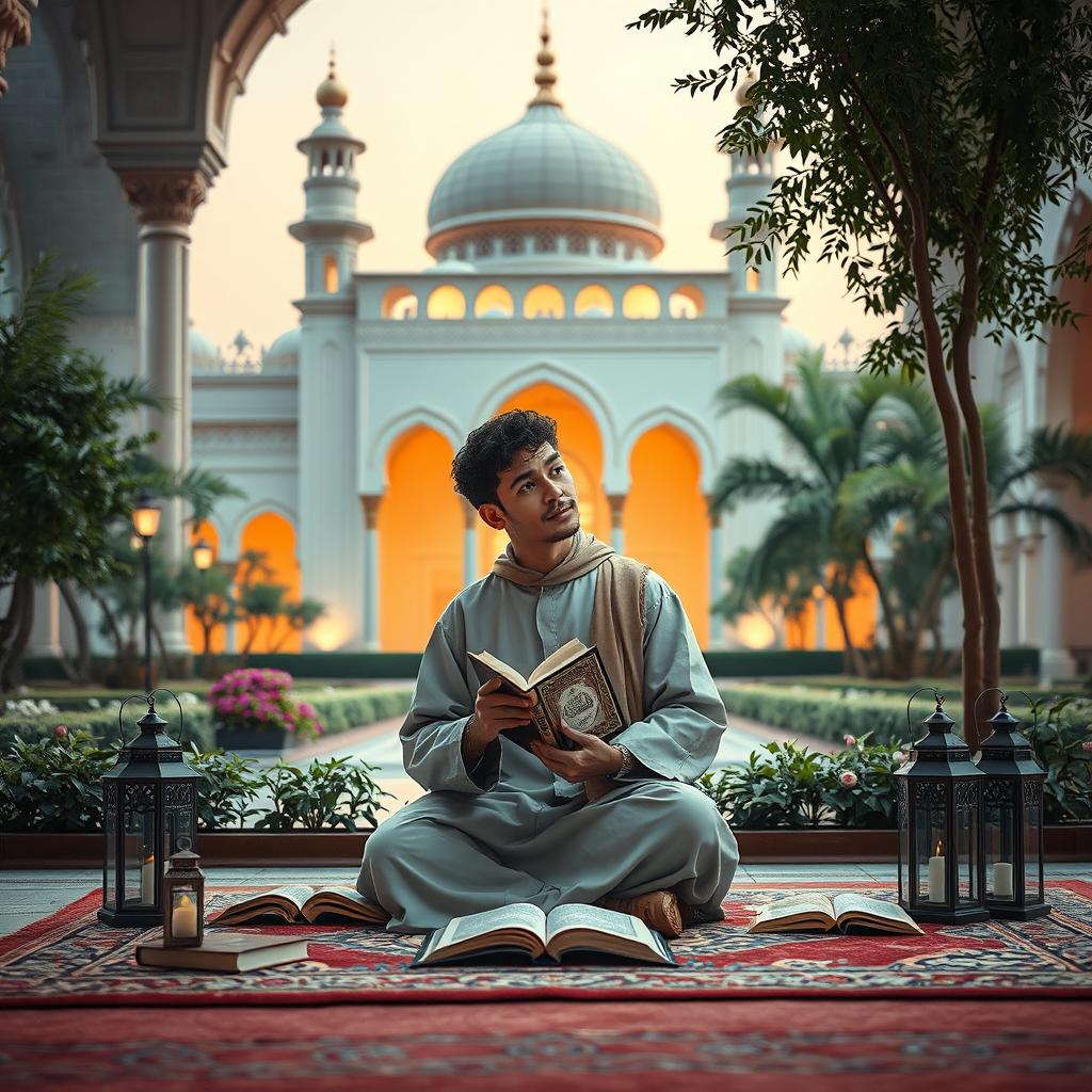 Serene Islamic-Inspired Self-Reflection Scene | Idyllic Ideas