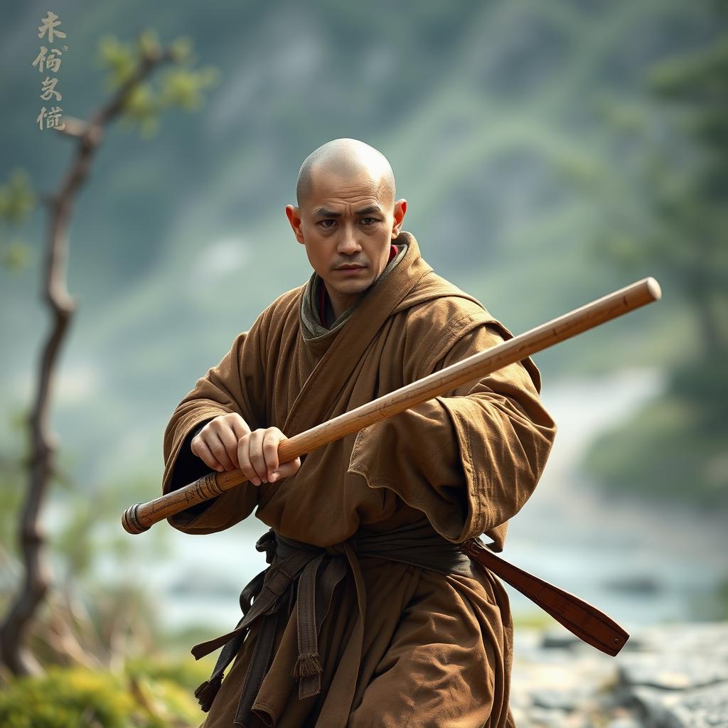 Renshu the Wandering Monk: A Unique D&D Character Illustration