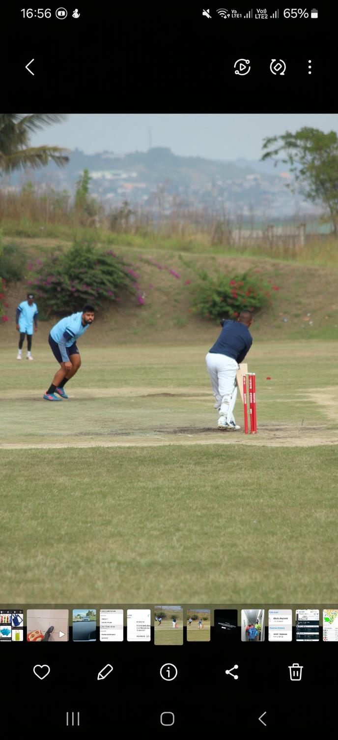 Dramatic Cricket Match Moment: Striking the Wicket