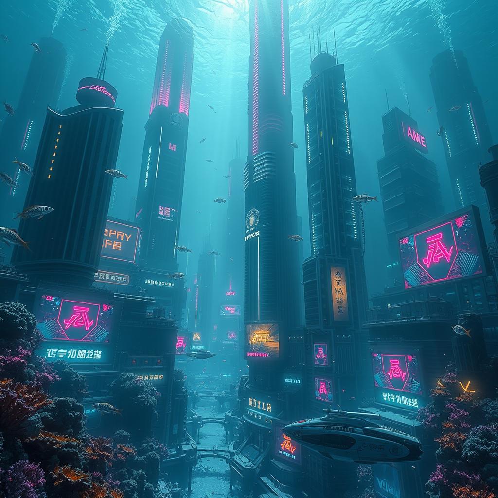 Explore a Stunning Underwater Cyberpunk City - A Dreamlike Visual Journey