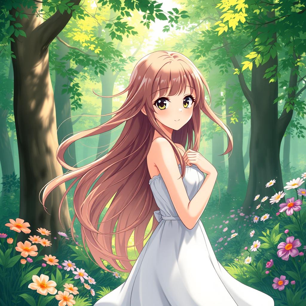 Enchanting Anime Character in a Serene Forest | Idyllic Ideas