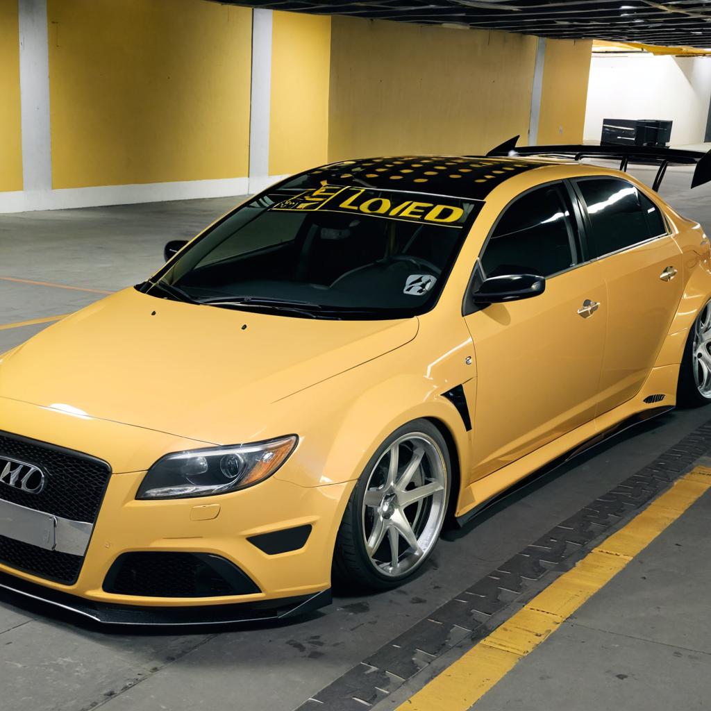 Vibrant Yellow Hatchback: The Ultimate Widebody Modification