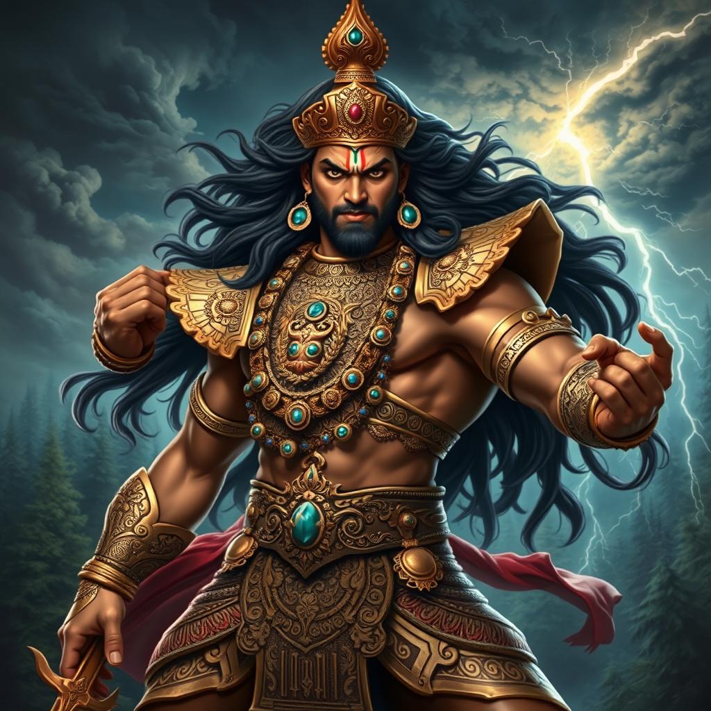 Majestic Depiction of Meghnad: Heroism in Hindu Mythology