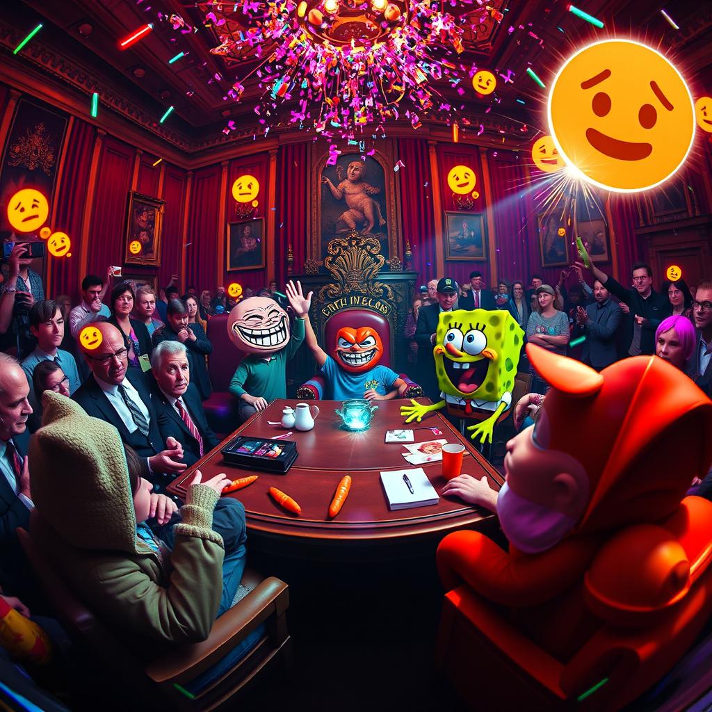 Chaotic Meme Parliament: A Surreal Vision of Internet Culture