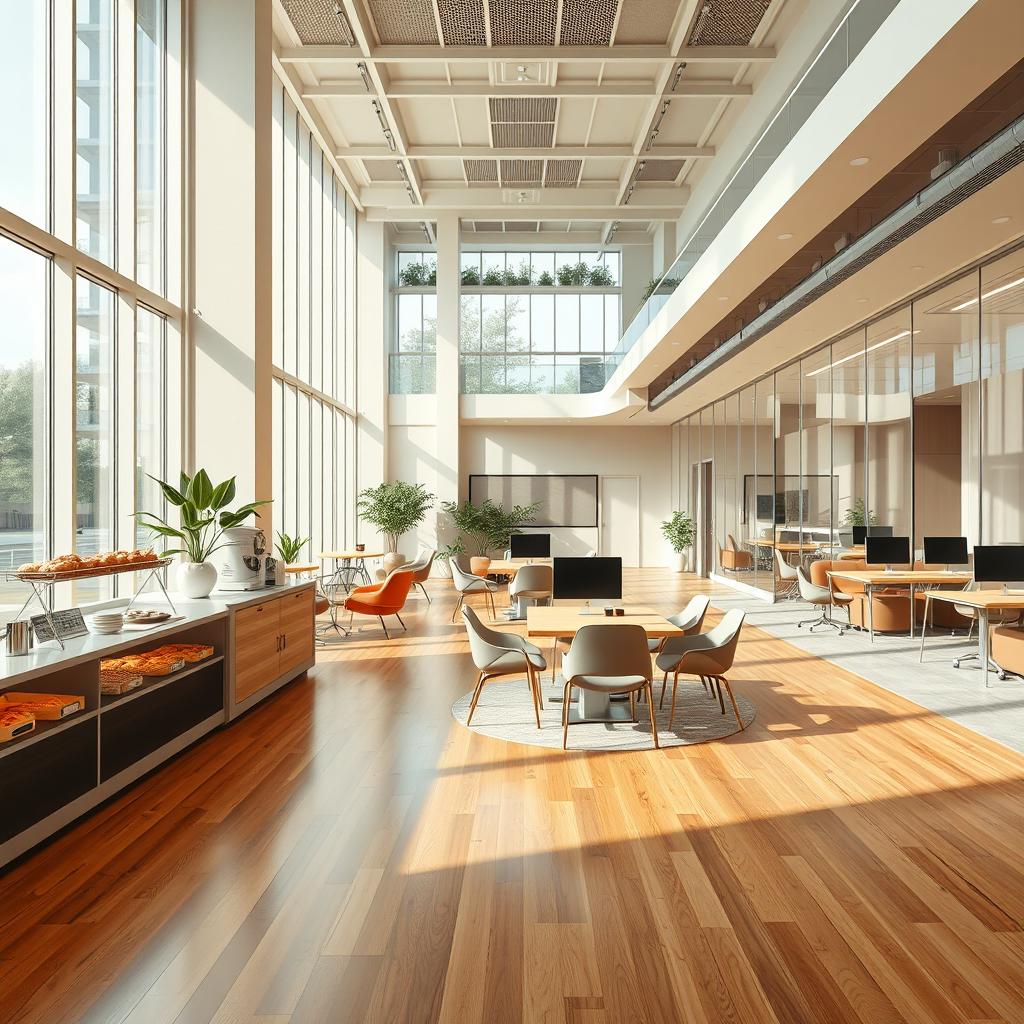 Hyper-Realistic Lobby Design: Café, Coworking & Office Space