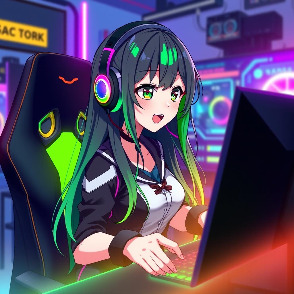 Exciting Anime Gamer Girls with Stylish Setups - Idyllic Ideas