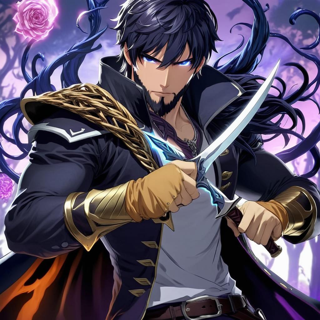 Epic Character Portrait: Heroic Male with Dual Swords