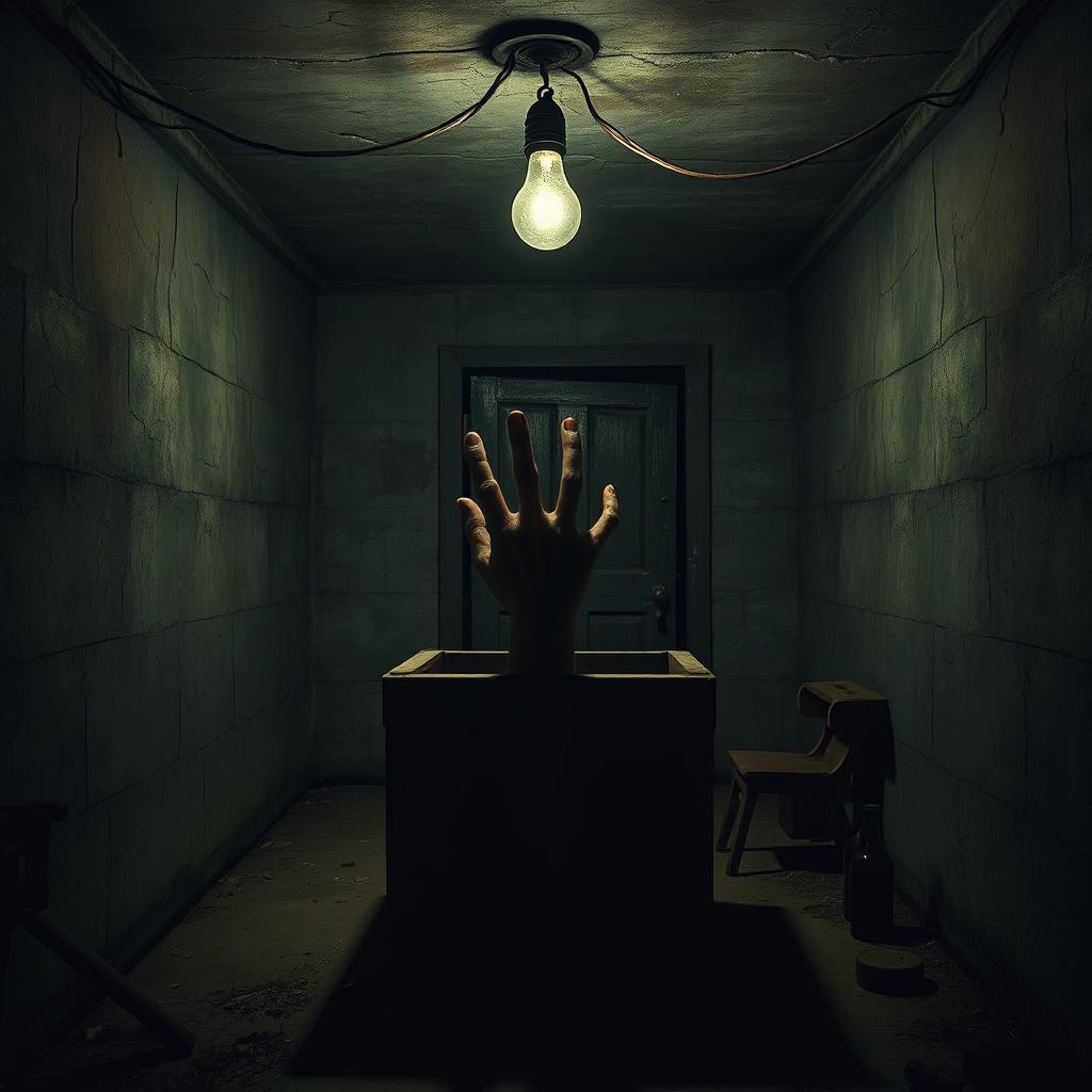 Eerie Basement Scene: A Sinister Encounter Awaits