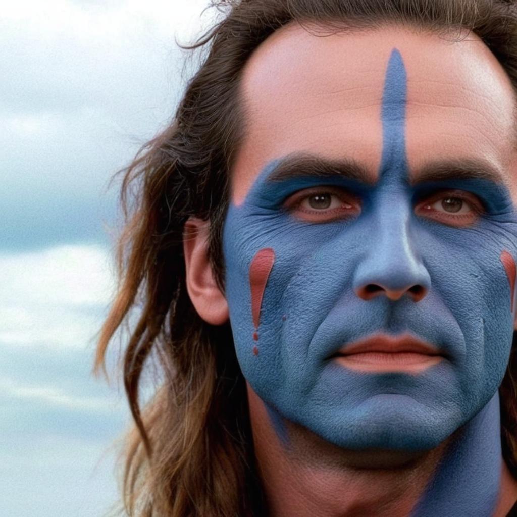 Dramatic Historical Portrait of a Fierce Warrior