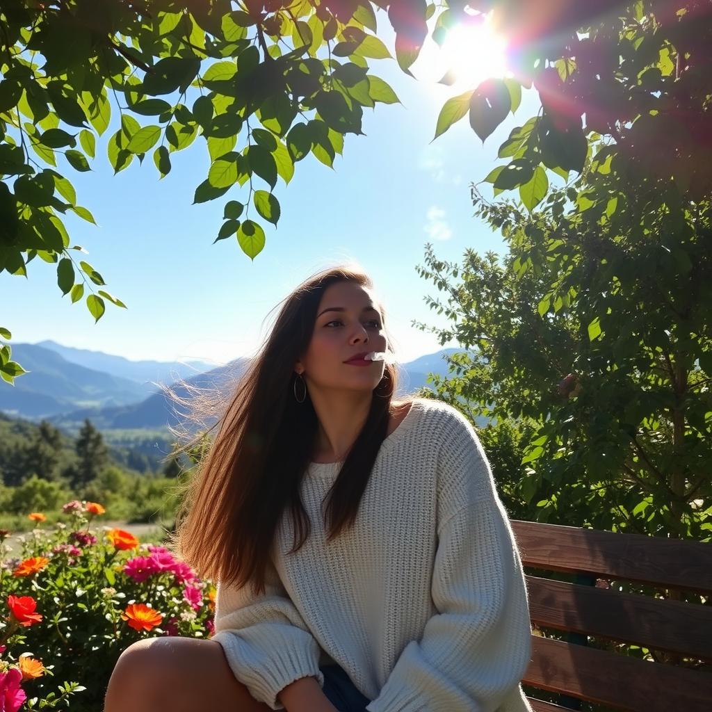 Peaceful Outdoor Serenity: A Perfect Moment of Relaxation