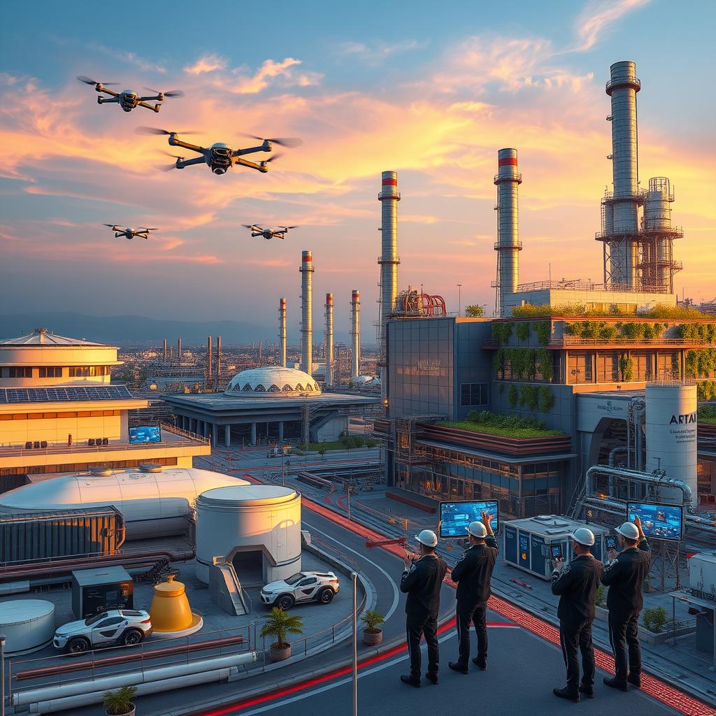 Futuristic Abadan Refinery 2040: A Vision of Sustainable Technology
