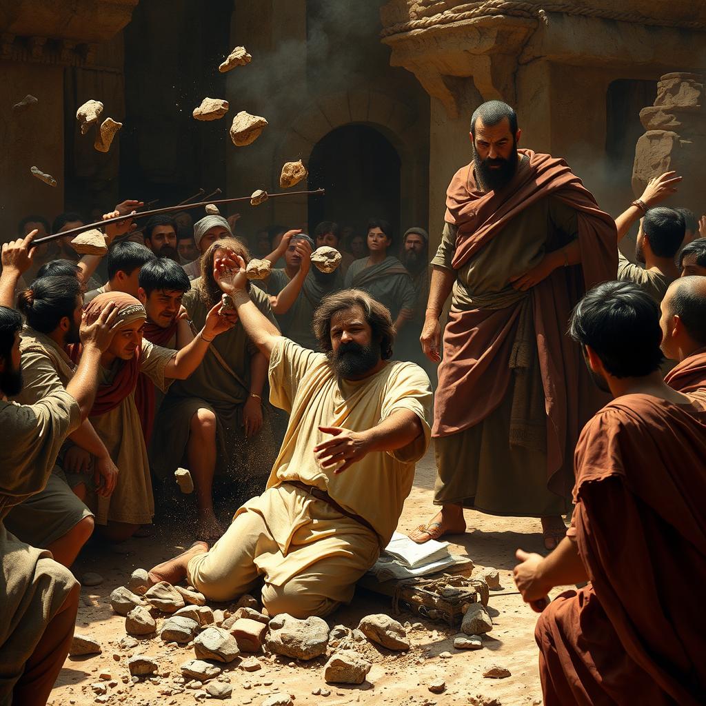 Dramatic Stoning of Saint Stephen: A Visual Masterpiece