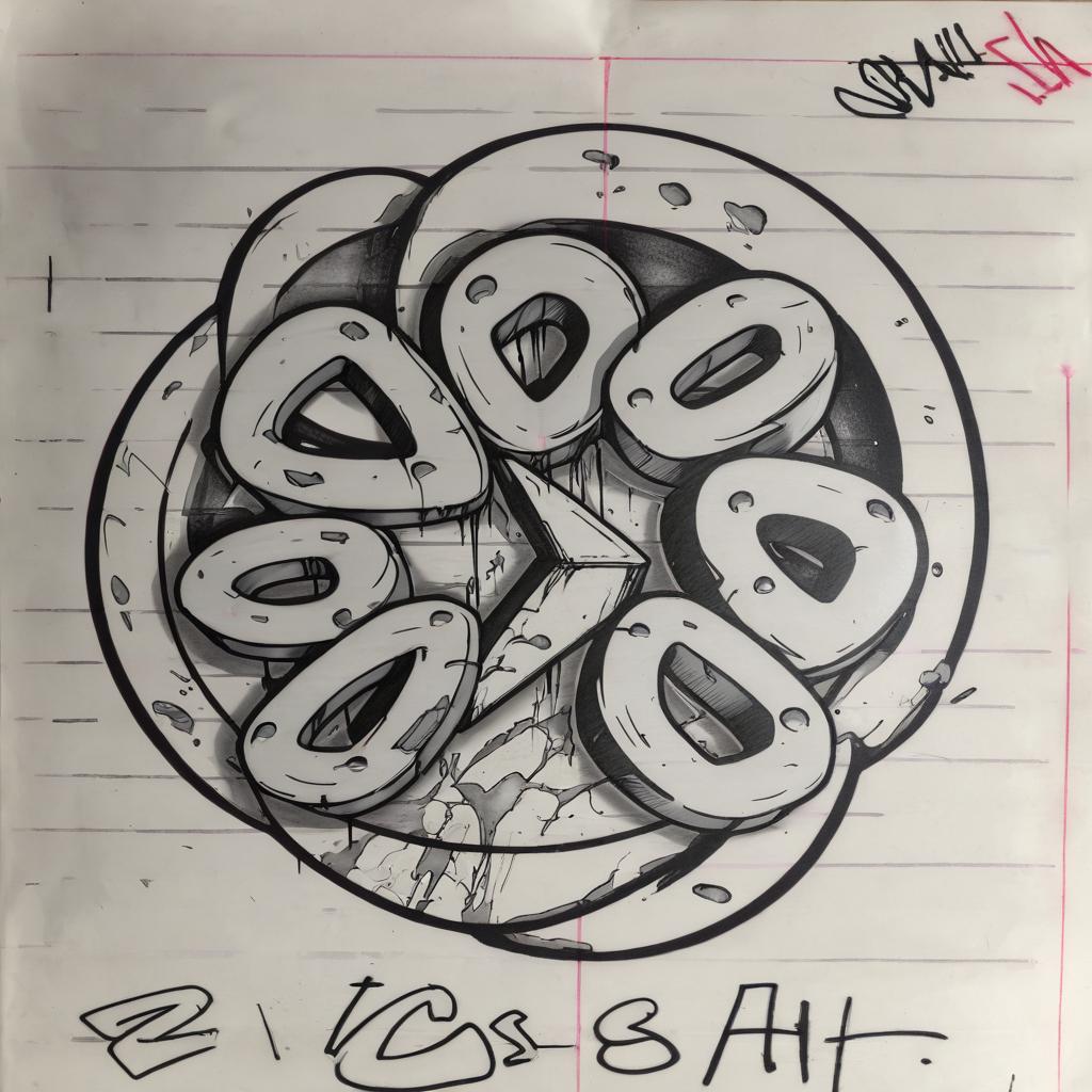 Bold Graffiti-Style Logo Design for '808' - Urban Aesthetic