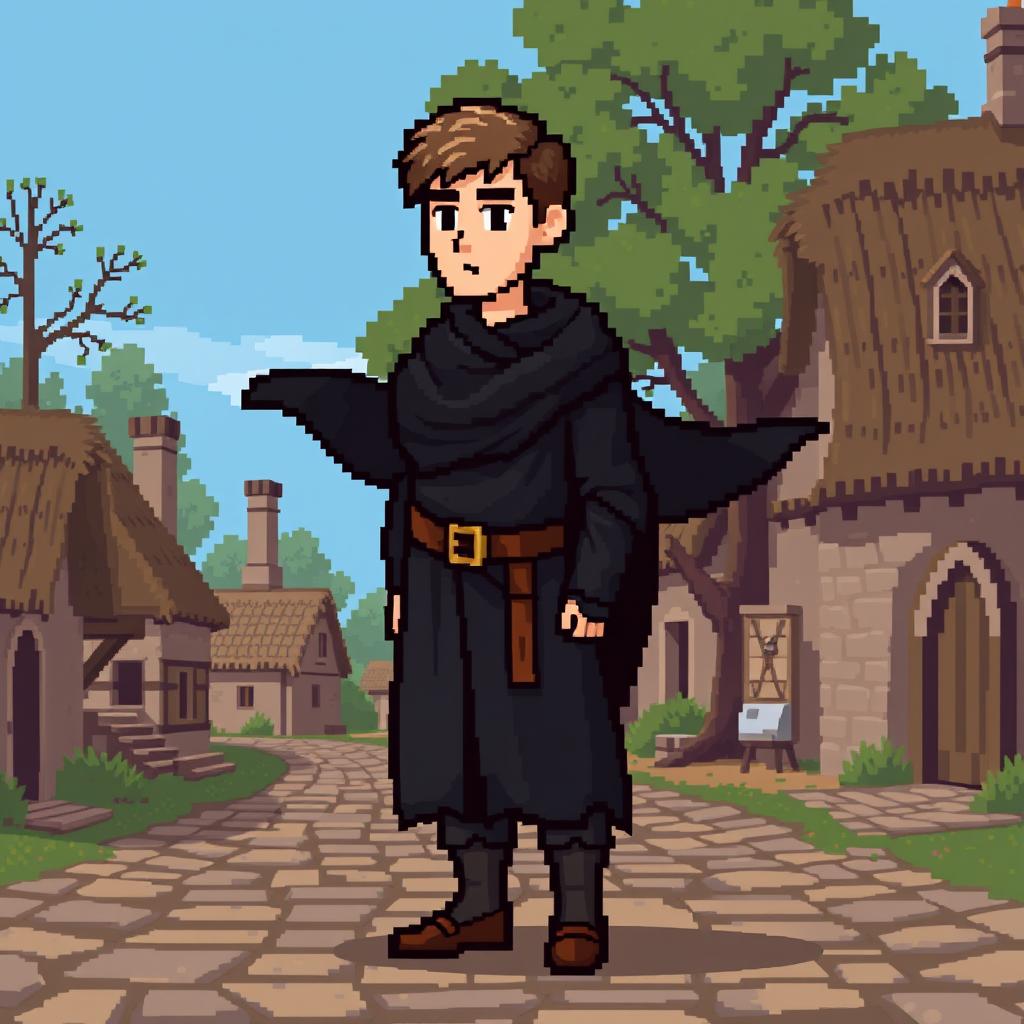 Pixel Art Medieval Commoner in a Rustic Village | Idyllic Ideas