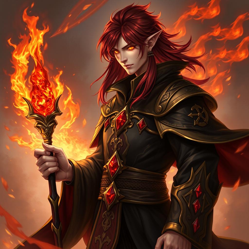 Ignis Flamebringer: The Embodiment of Fire and Power in Fantasy Art