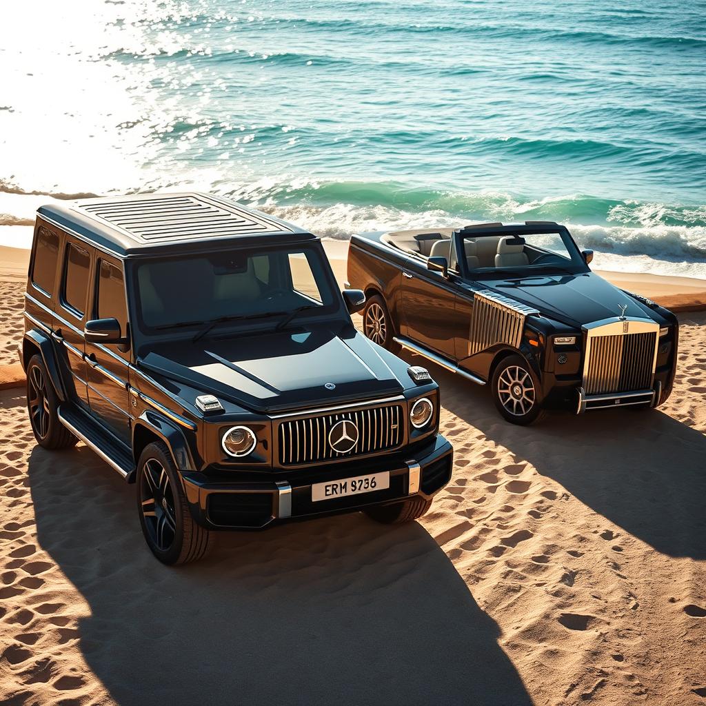 Luxury at the Beach: G-Class Mercedes-Benz & Rolls-Royce Showcase