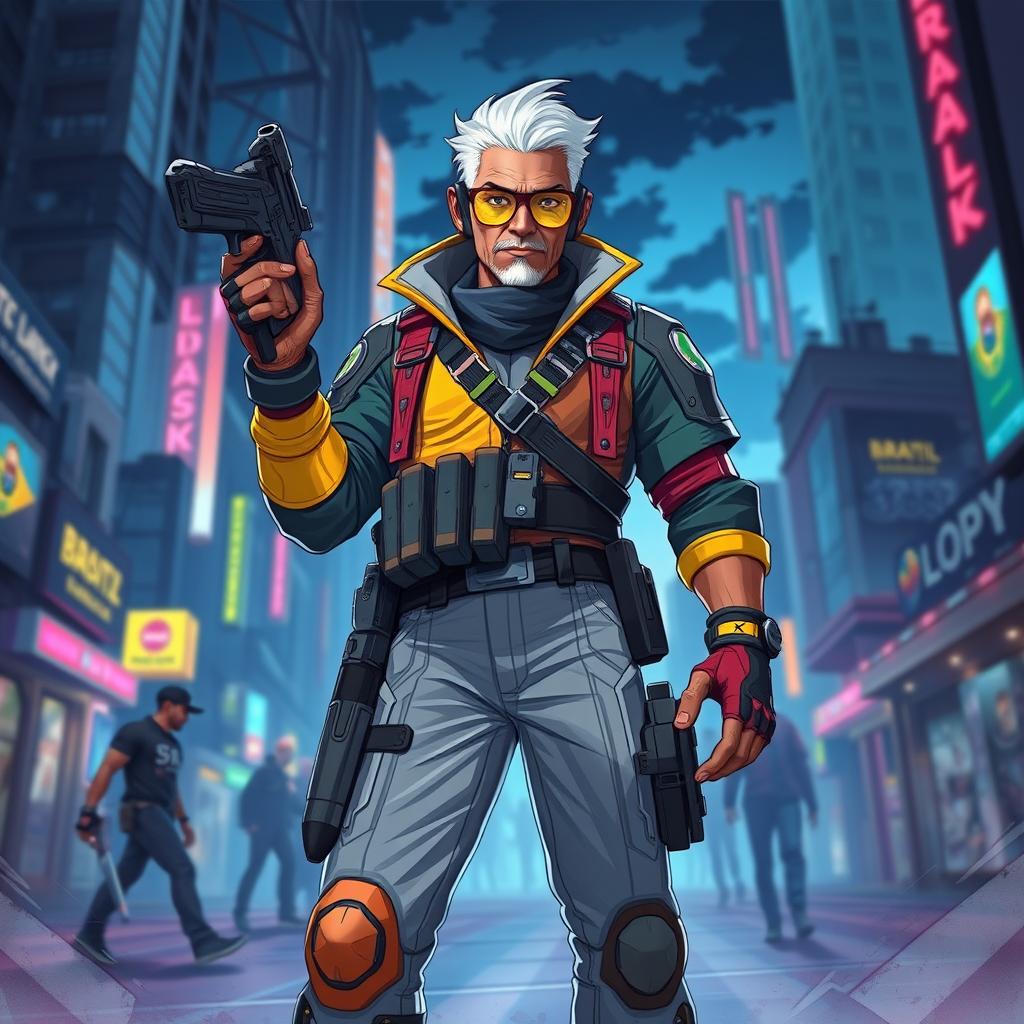 Futuristic Brazilian Hero: Lula-Inspired Character in Action