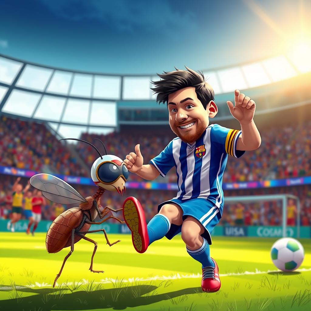 Messi vs Flea: A Whimsical Soccer Showdown