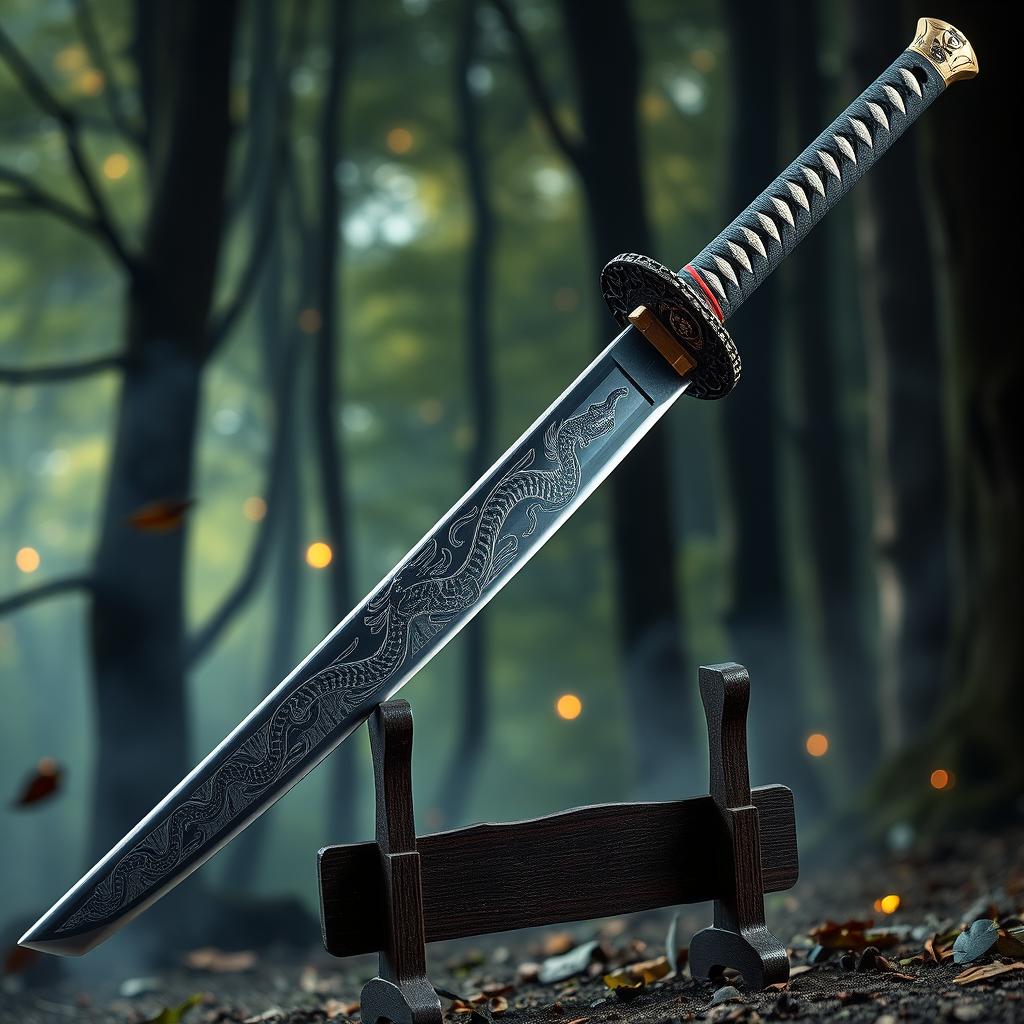 Enchanting Dragon-Themed Katana: A Magical Masterpiece