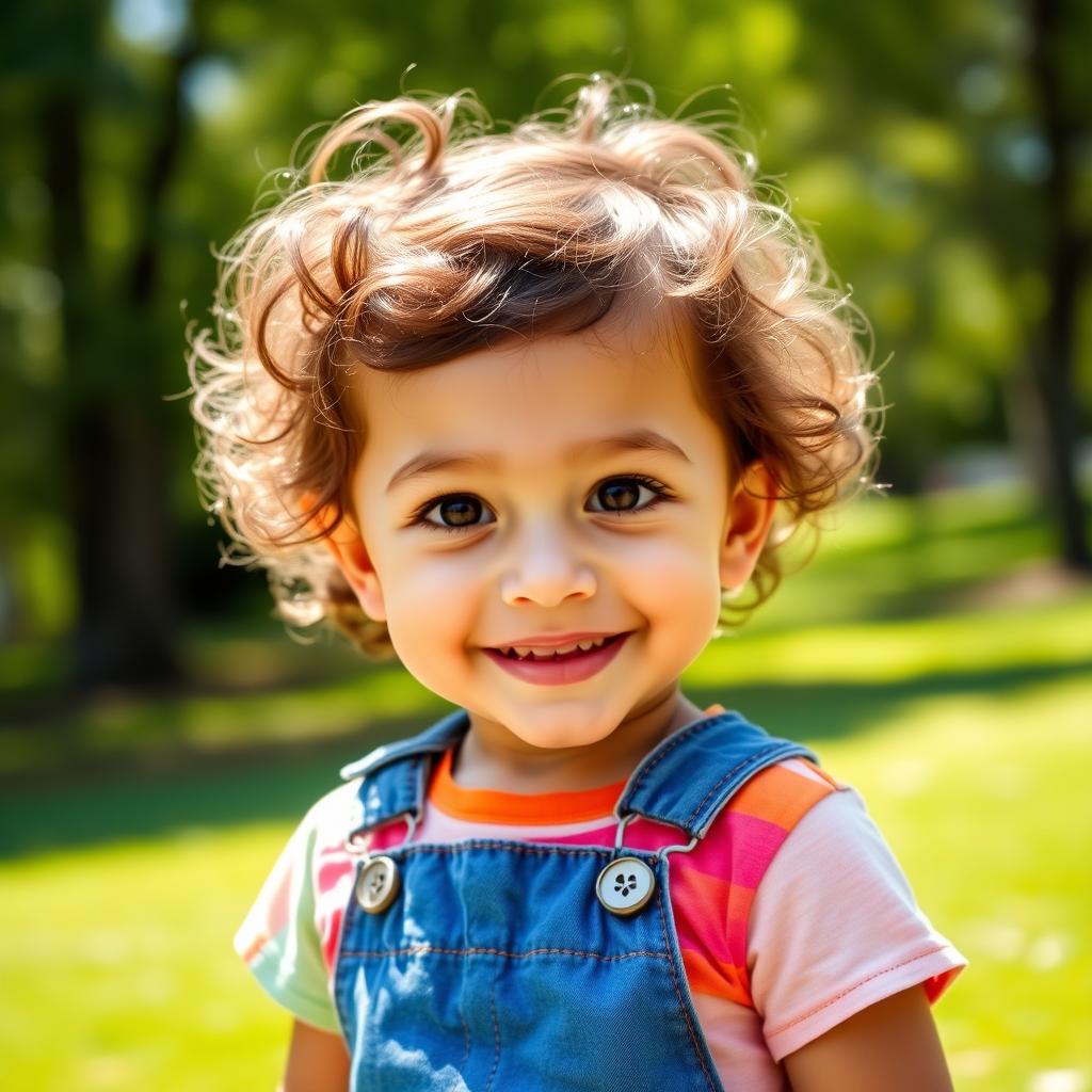 Joyful Portrait of a Mixed-Race Child: Celebrate Innocence and Wonder