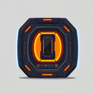 Futuristic 2D Portal Operator Design – Minimalistic & Modern