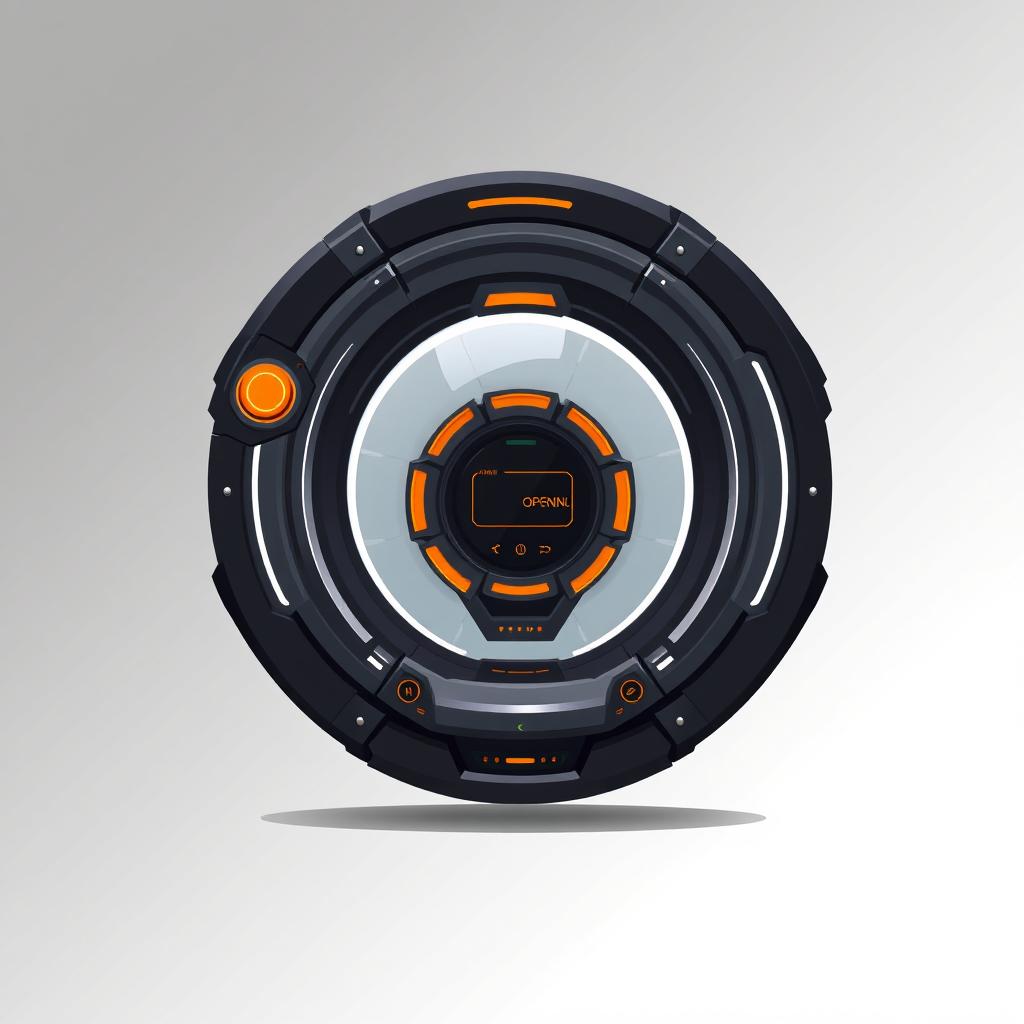 Futuristic 2D Portal Operator Design – Minimalistic & Modern