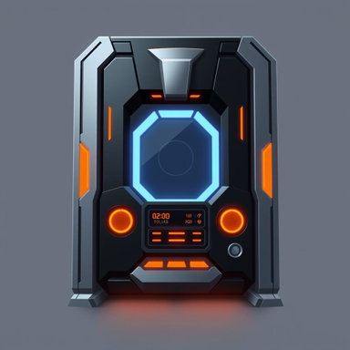 Futuristic 2D Portal Operator Design – Minimalistic & Modern