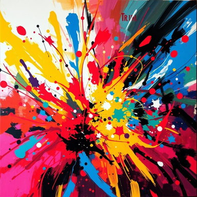 A vibrant and visually striking abstract representation of chaos and ...