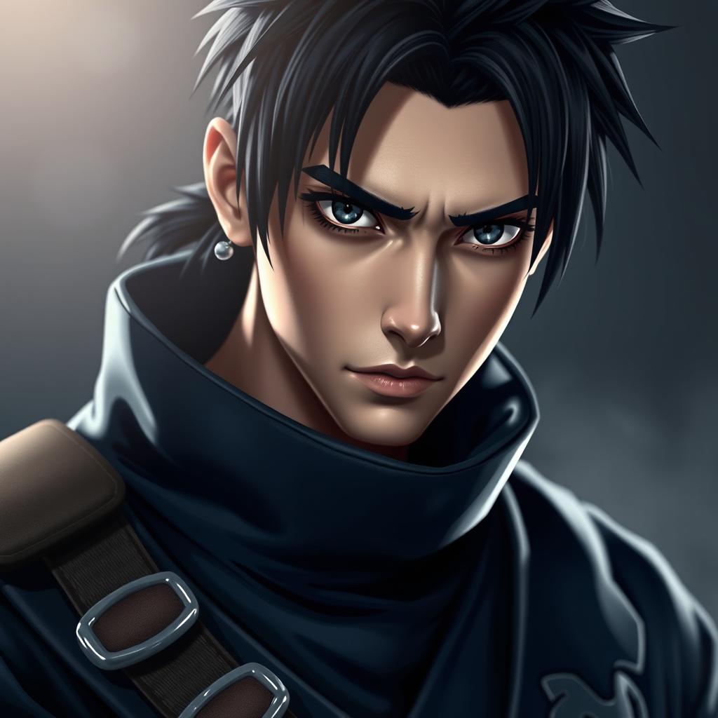 Hyper-Realistic Sasuke Uchiha Portrait Inspired by Timothée Chalamet