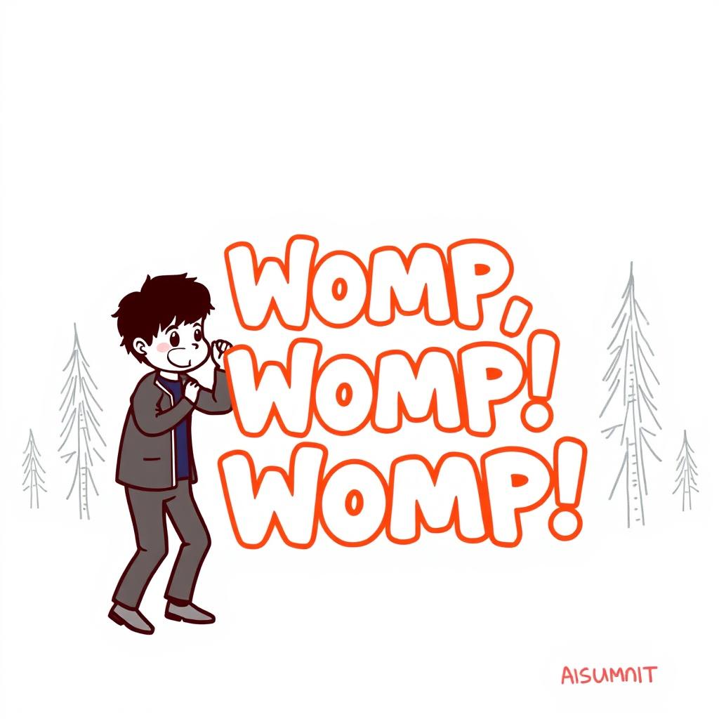 Whimsical Cartoon Aliens: Womp, Womp! Illustration