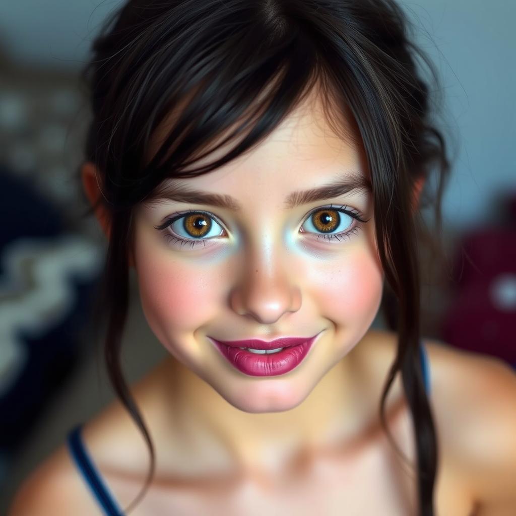 Capture Unique Beauty: A Portrait of a Real Girl with Striking Features