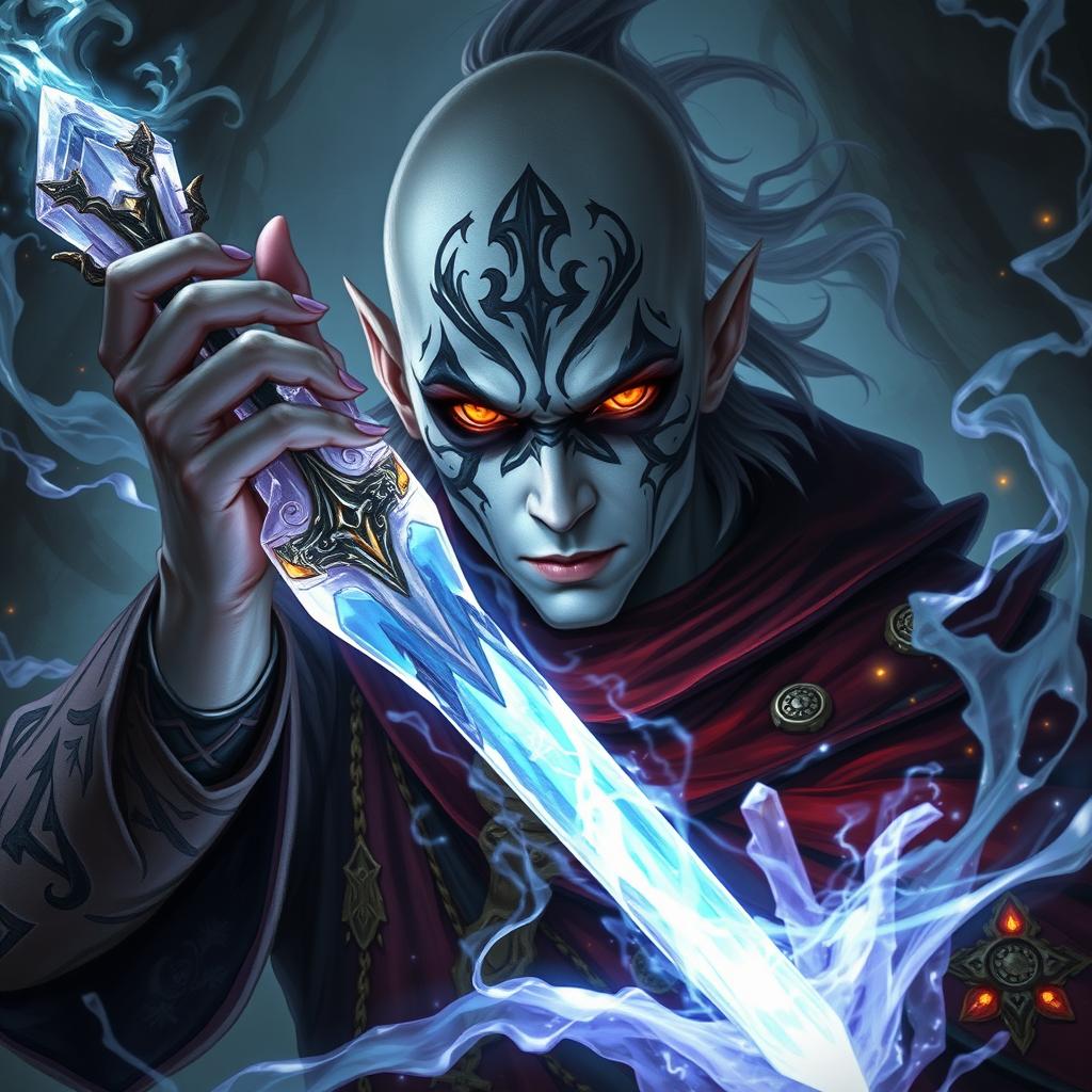 Enchanting Sorcerer: Unleashing Arcane Power in a Mystical Landscape