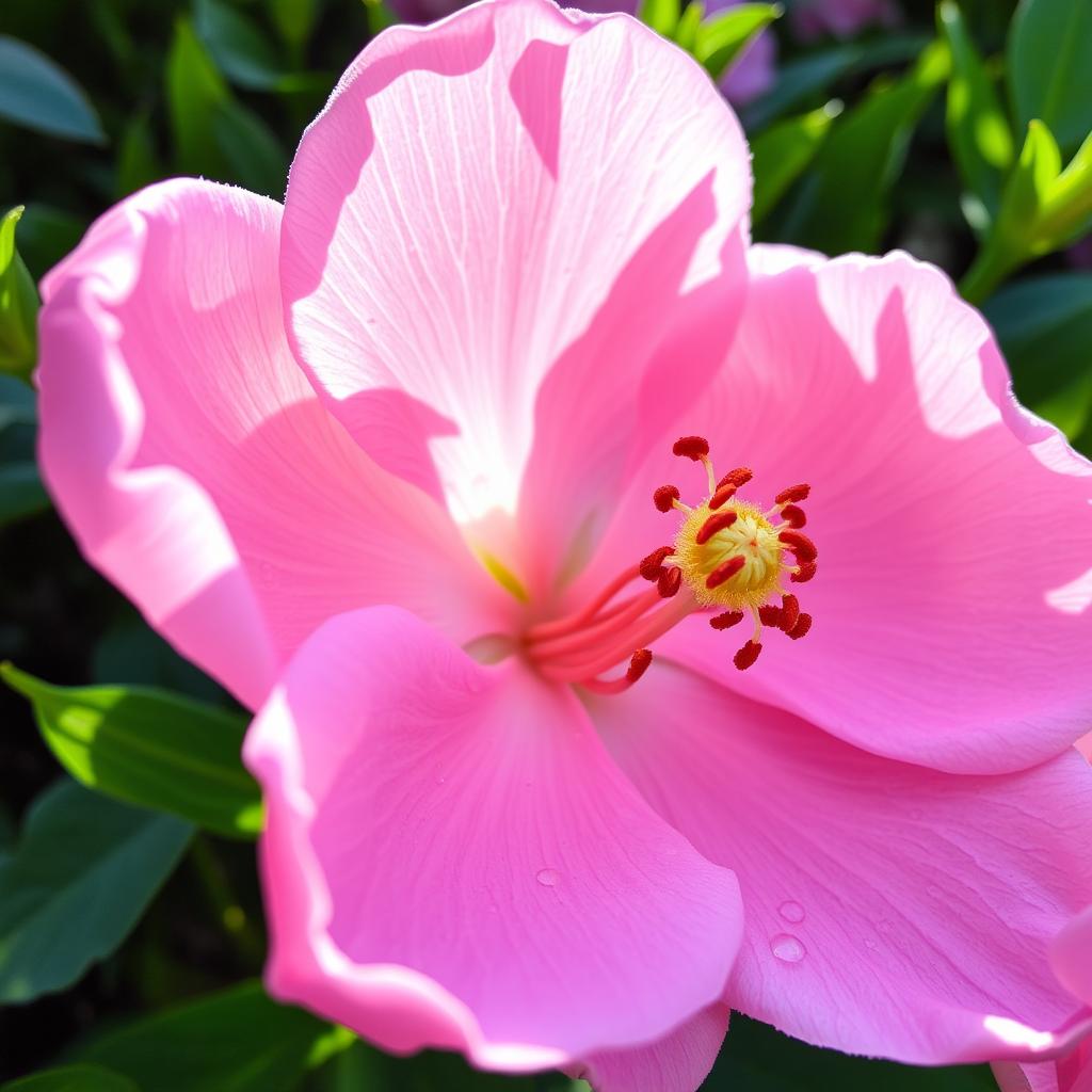 Enchanting Close-Up of a Delicate Flower Blossom in Morning Light