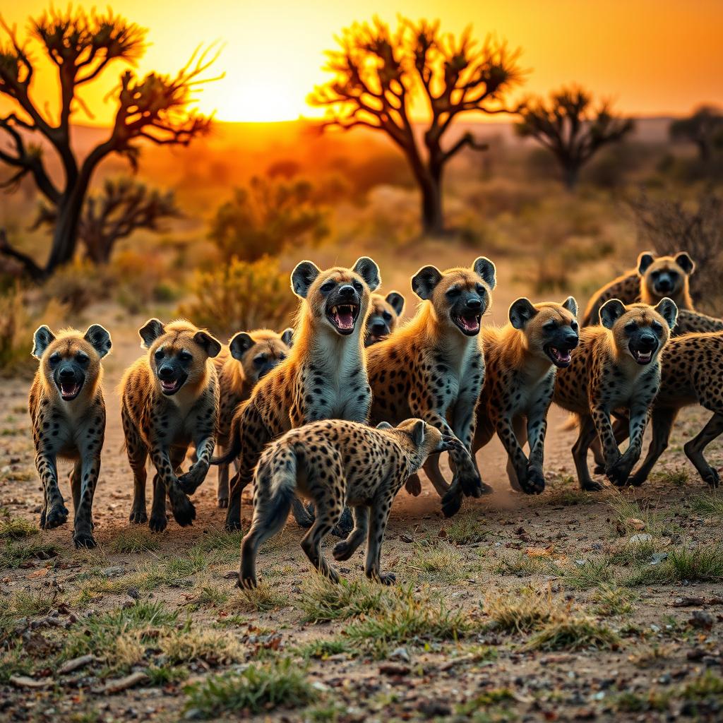 Vibrant Hyenas: Playful Moments in the African Savannah & Bold Football ...