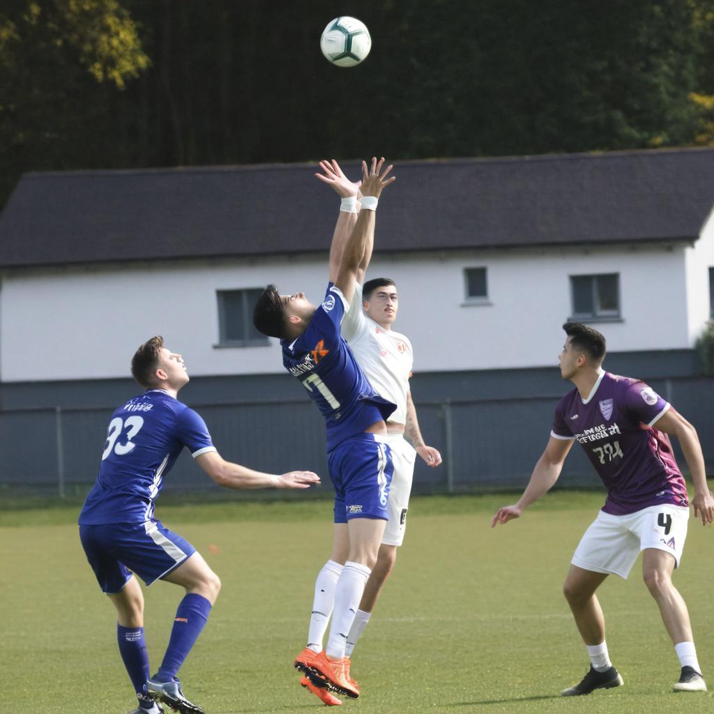 Captivating Moment in Gaelic Football: A Player's Leap to Catch the Ball