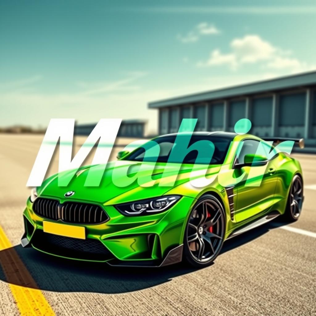 Sleek 'Mahir' Wallpaper with Vibrant Green Sports Car