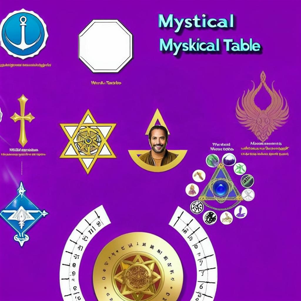 Mystical Work Table: Explore Spiritual Symbols and Esoteric Imagery