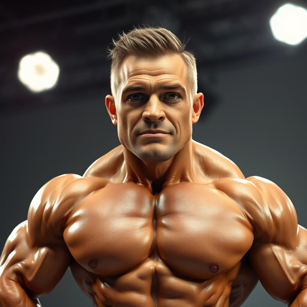 Hyper-Realistic Bodybuilder: Strength and Confidence in Focus
