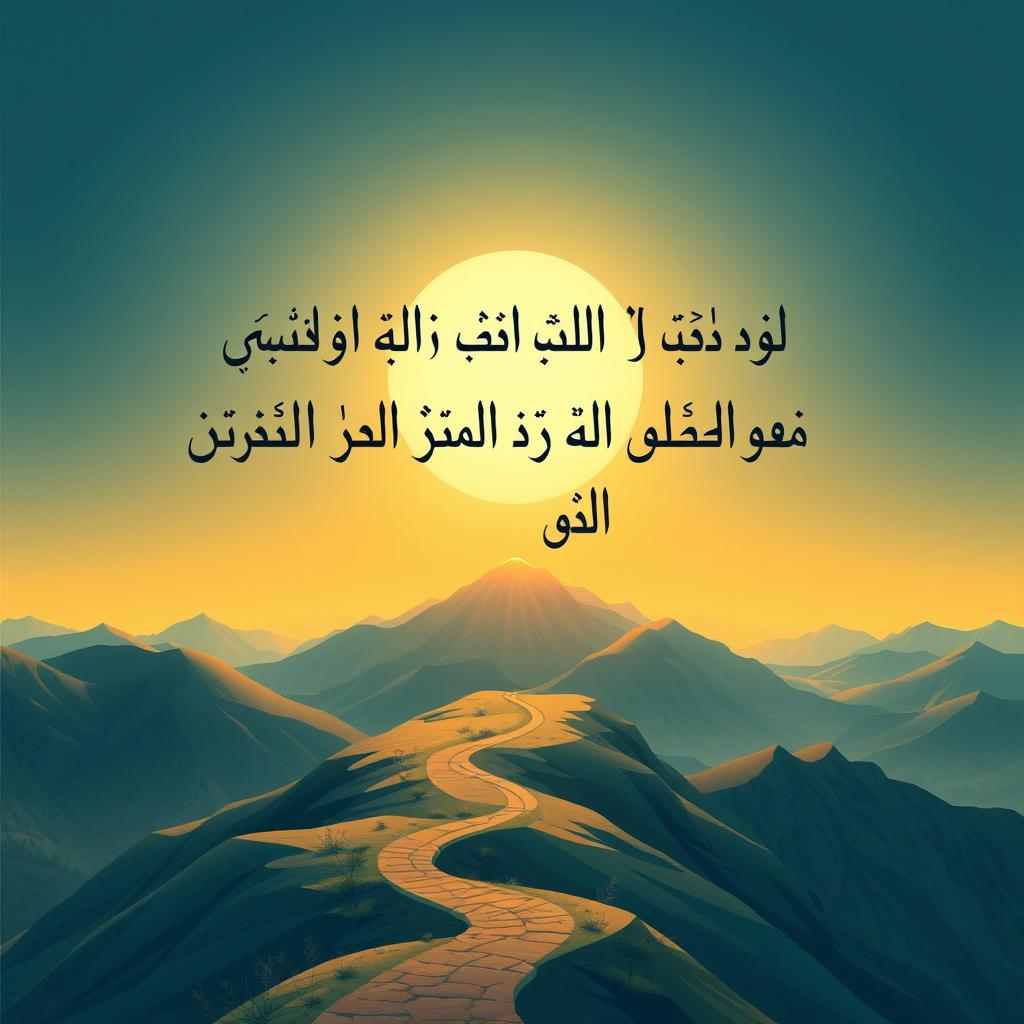 Inspiring Arabic Calligraphy: Perseverance and Resilience Illustration