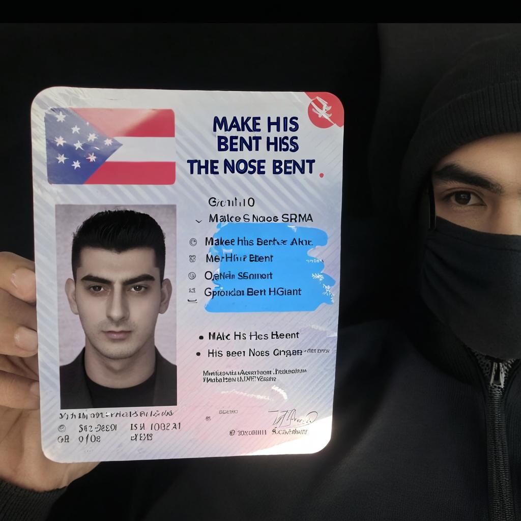 Georgian Style Driving License Design Featuring Unique Portrait