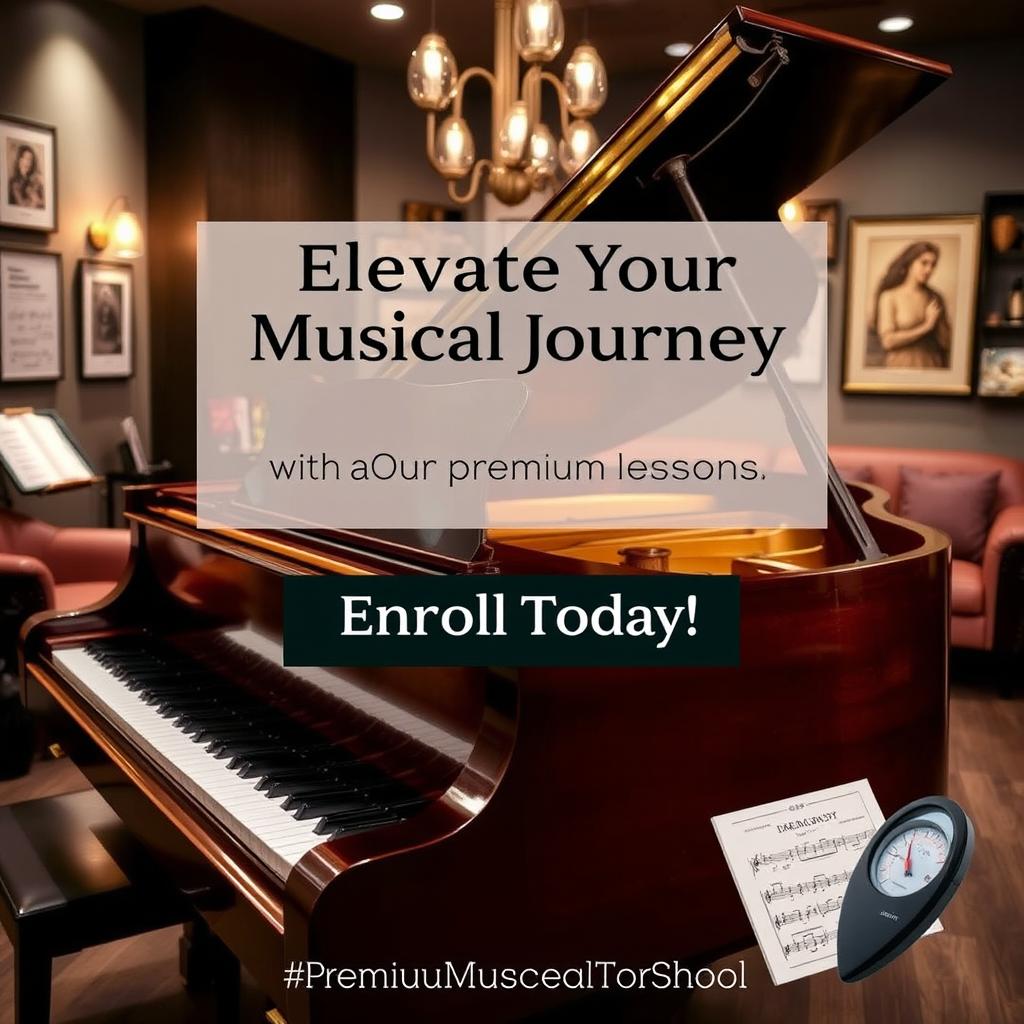 Elevate Your Music with Premium Lessons - Stunning Grand Piano Showcase