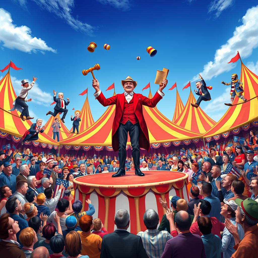Grand Political Circus: A Colorful Show of Democracy