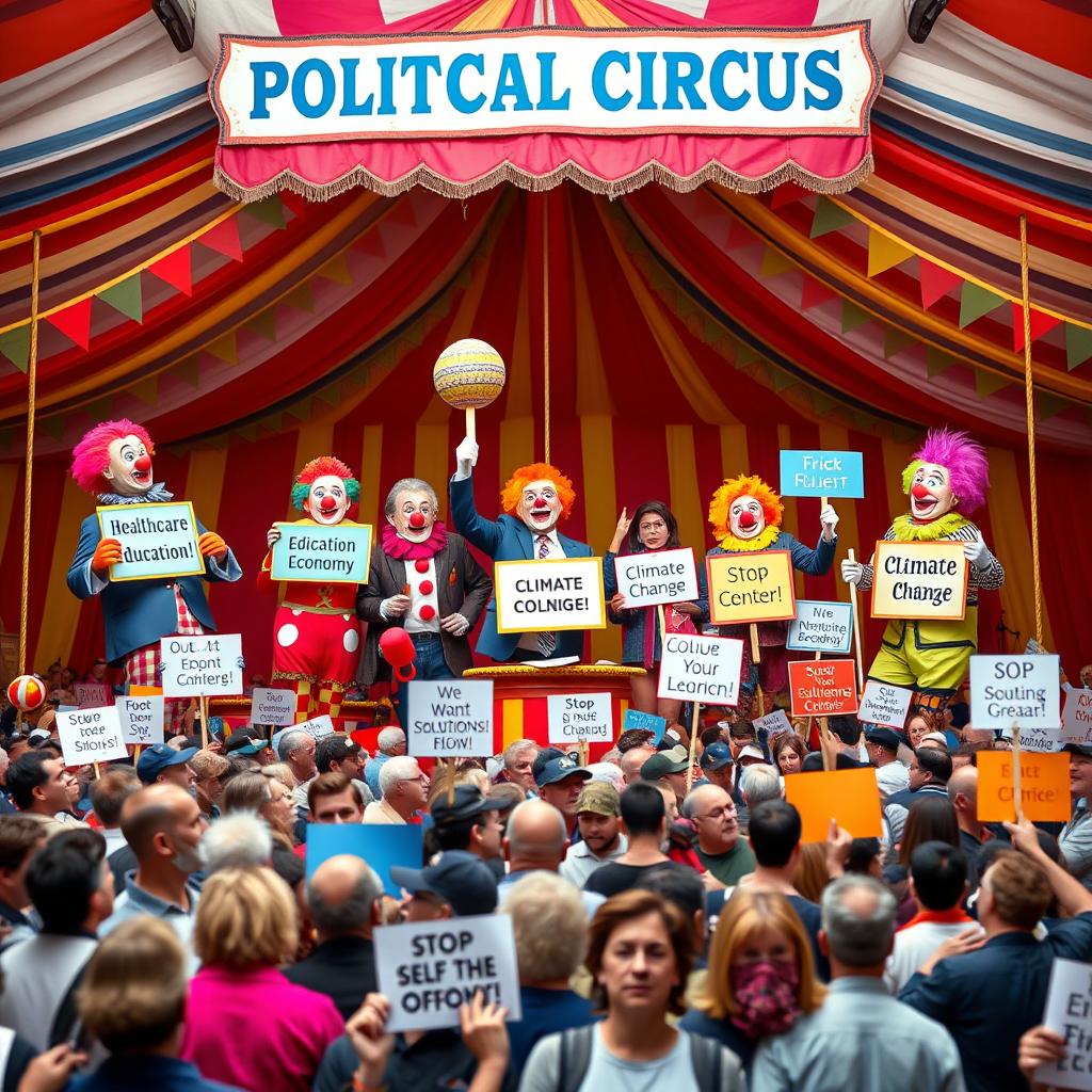 Political Circus: Humor Meets Seriousness in Political Discourse