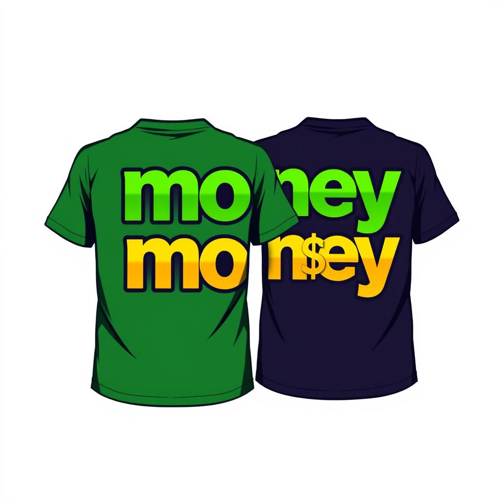 Custom 'Money Money' T-Shirt Design - Bold & Modern Apparel