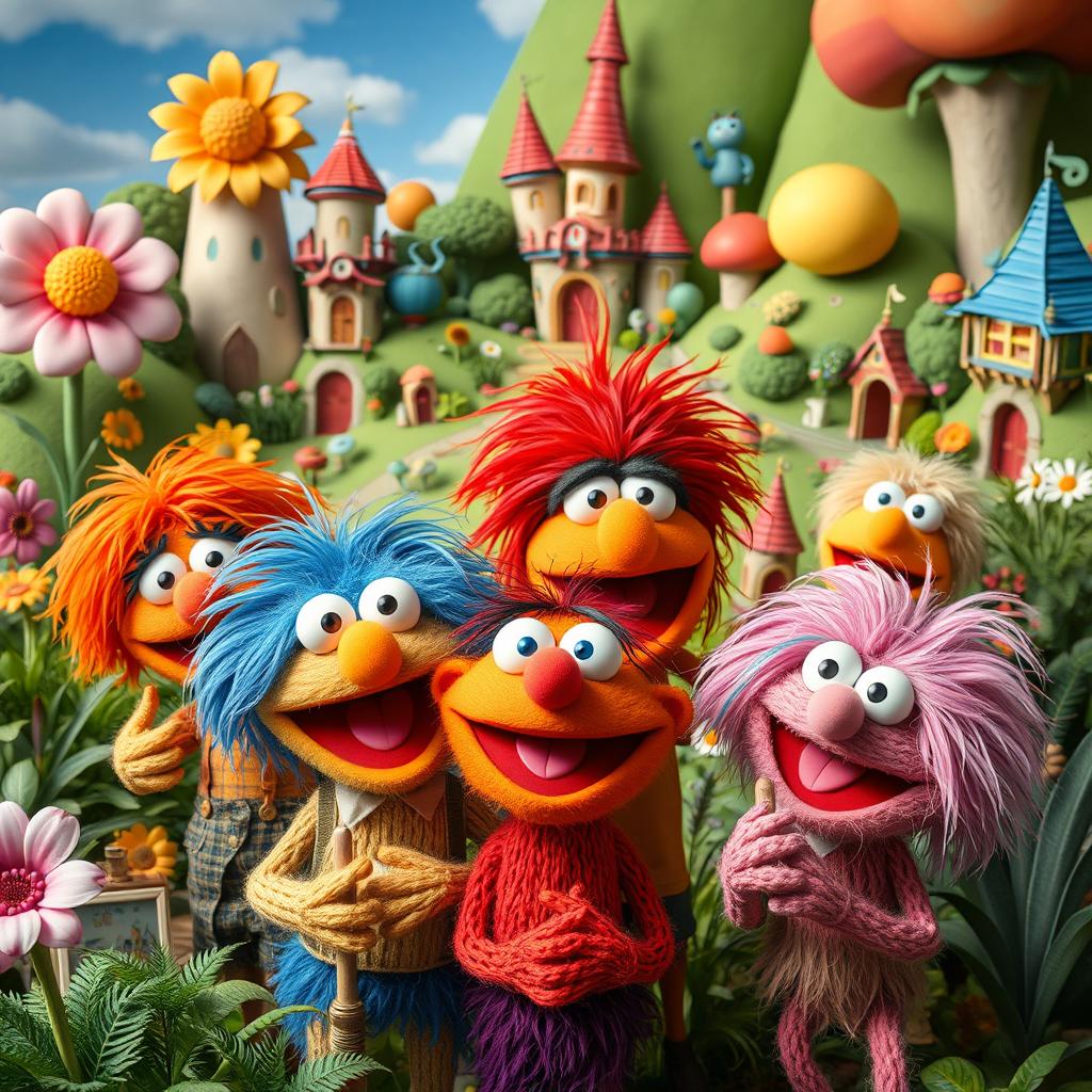 Whimsical Muppet-Style Scenes: Fun Characters and Playful Golf Adventures