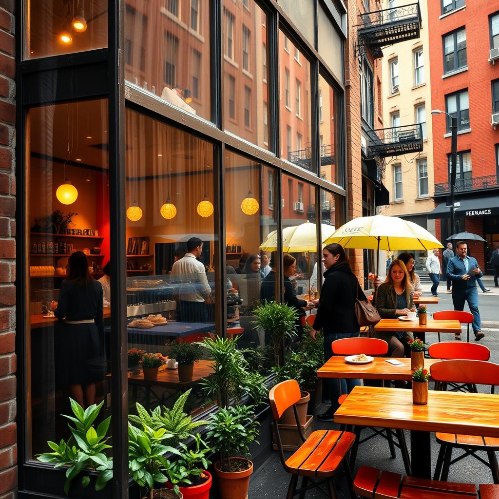 Charming Urban Cafe: A Cozy Retreat from the Rain