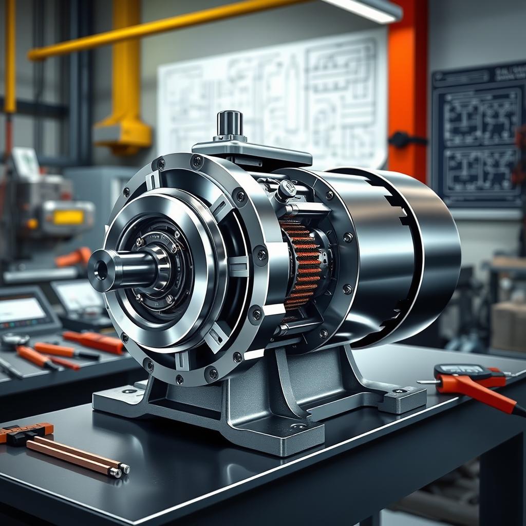 High-Performance Motor Illustration | Engineering Excellence in Action