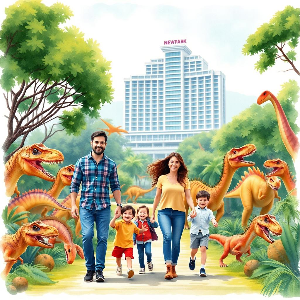 Explore a Vibrant Jurassic Dinosaur Park with Family Fun