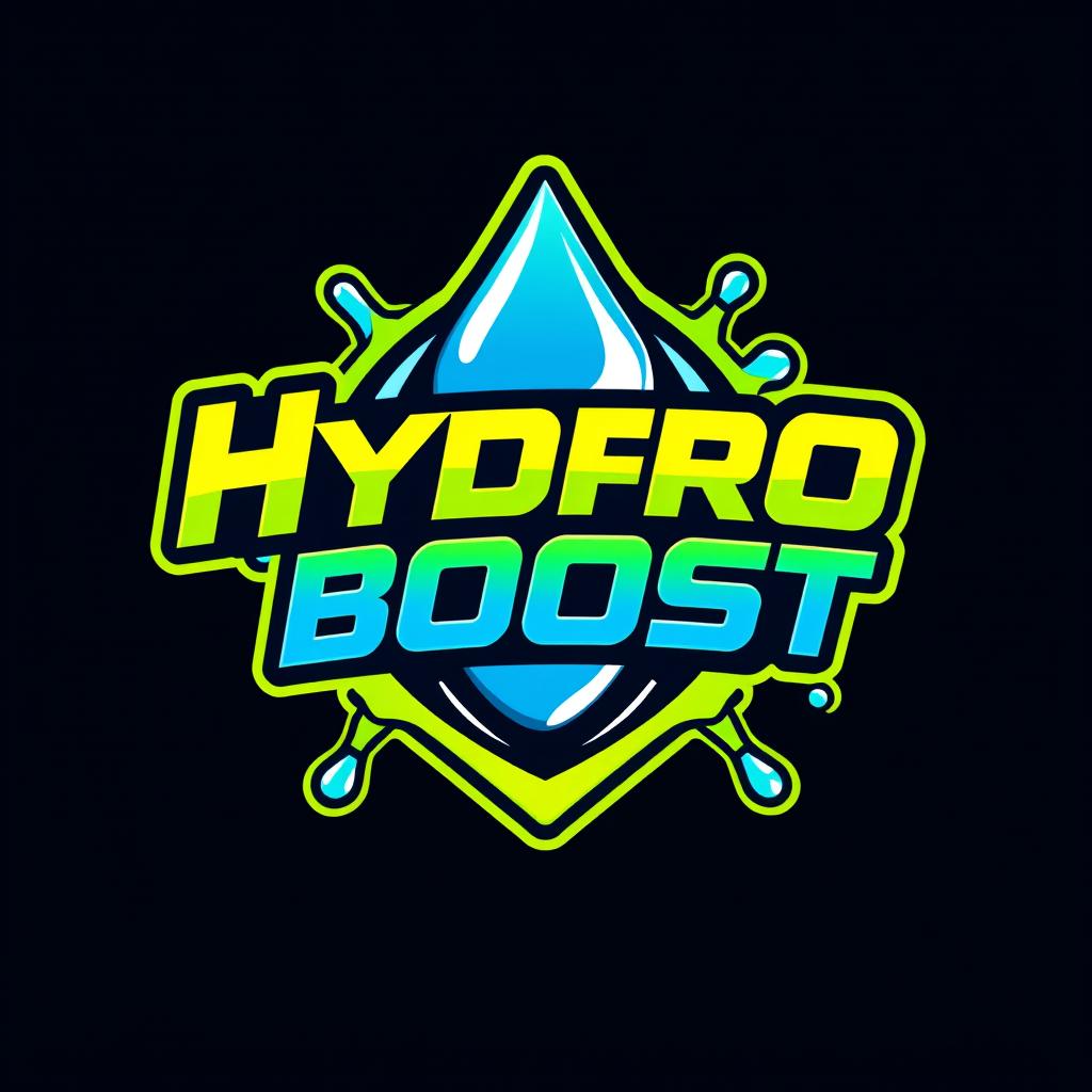 HydroBoost Logo Design: Energizing Hydration for Athletes